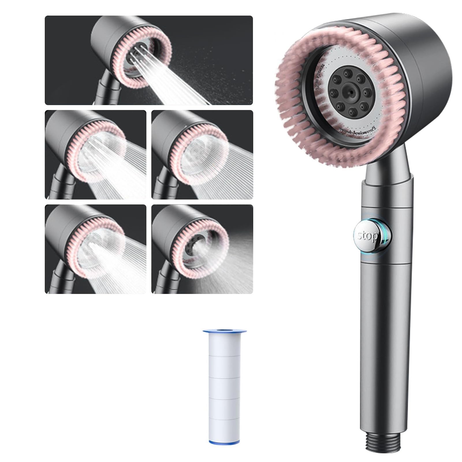 Pommeau de douche à main haute pression – 5 modes de pulvérisation ...