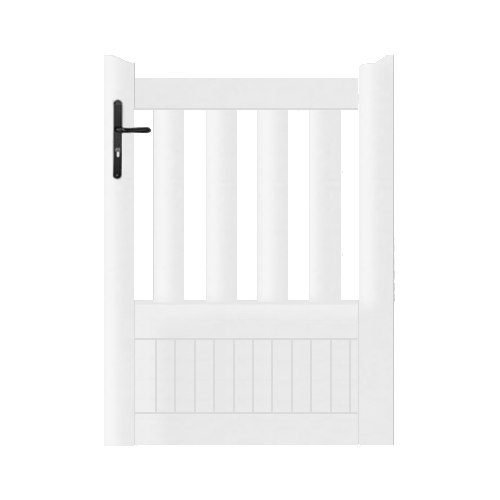 Portillon battant manuel PVC blanc ETRETAT L 100 x H 125 cm - poignée à ...