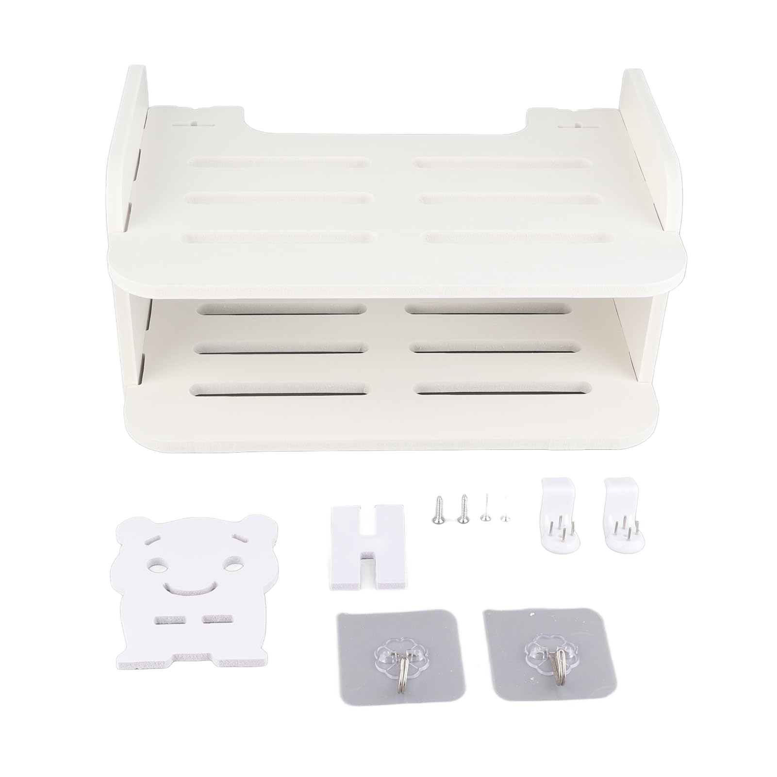 Set Top Box Shelf Punch Storage Rack Partizione decorativa con angolo ...