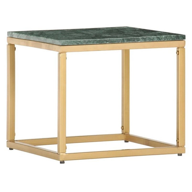 Table basse effet marbre vert et pieds métal doré Ynoa 40 cm | Leroy Merlin