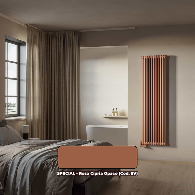 Radiateur decoratif électrique 750W rose opaque TESI VERTICAL - IRSAP ...