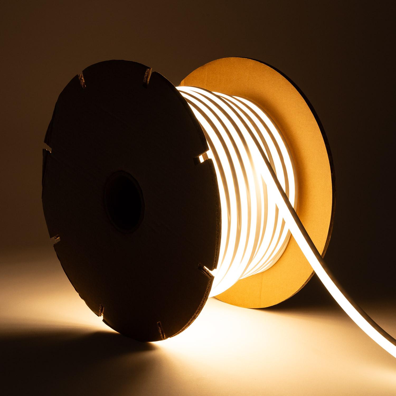 Tira LED Neón Regulable 220V BOBINA 50m SFLEX8 8W/m Corte 100cm IP65 ...
