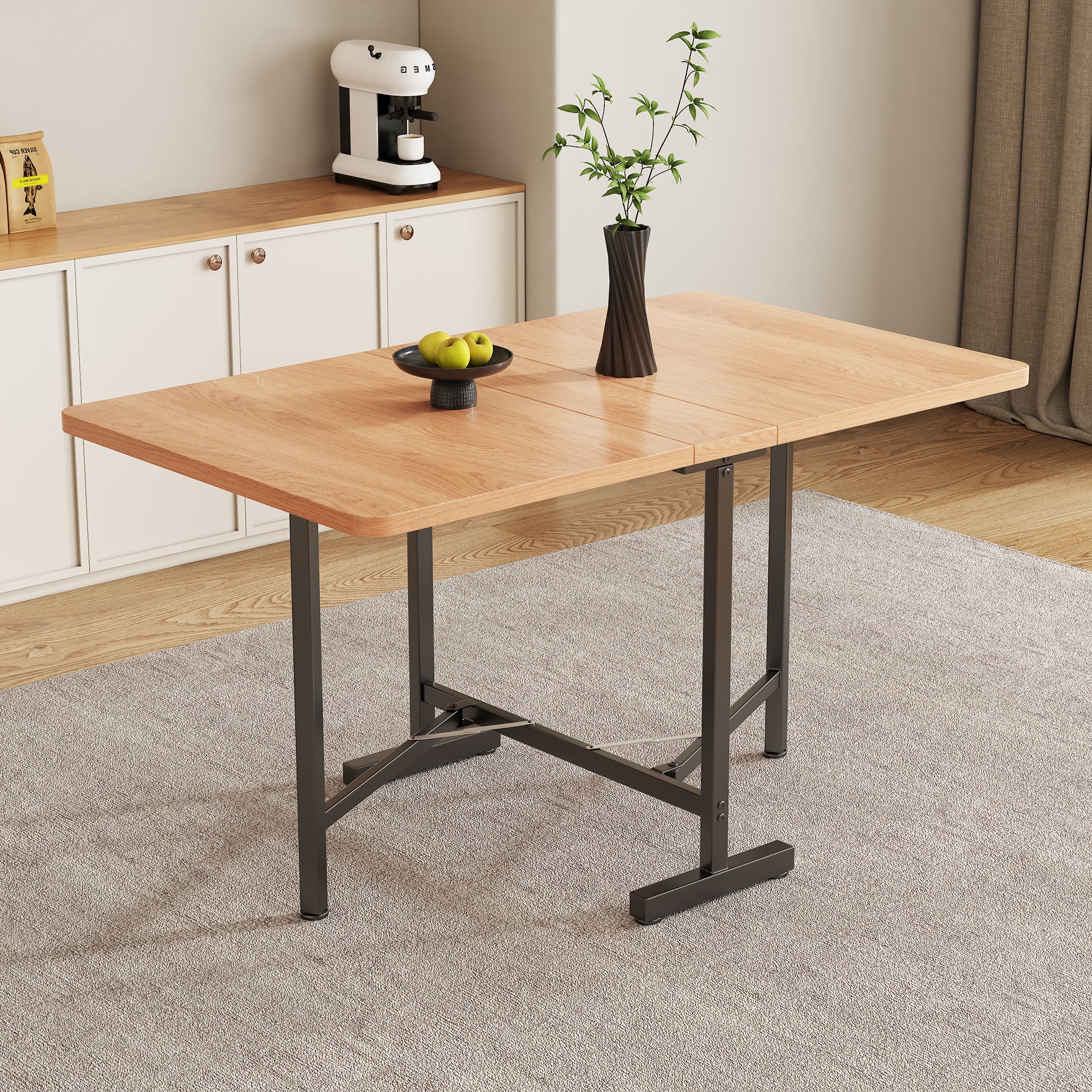 Mesa de comedor plegable de MDF - 120 x 80 cm - apta para 4 a 6 ...