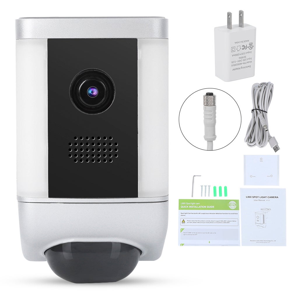 Caméra de sécurité wifi freecam l860 1080p avec projecteurs, vision ...