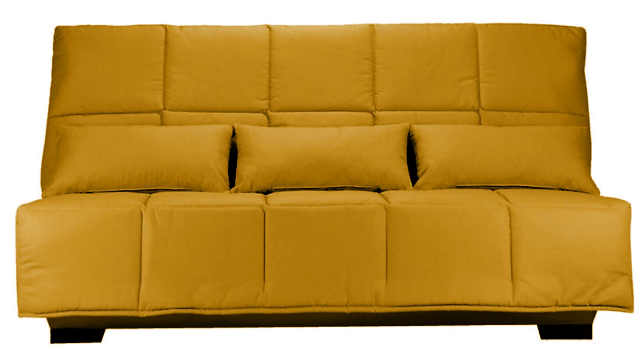 Canapé clic clac tissu avec rangement matelas Starconfort 15cm Lina ...