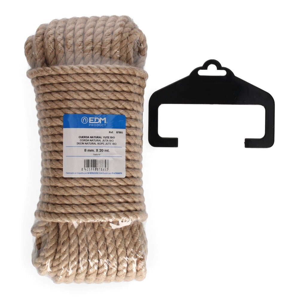 ROTOLO MATASSA DI CORDA IN FIBRA NATURALE DI IUTA DIAMETRO 8 mm X 20 ...