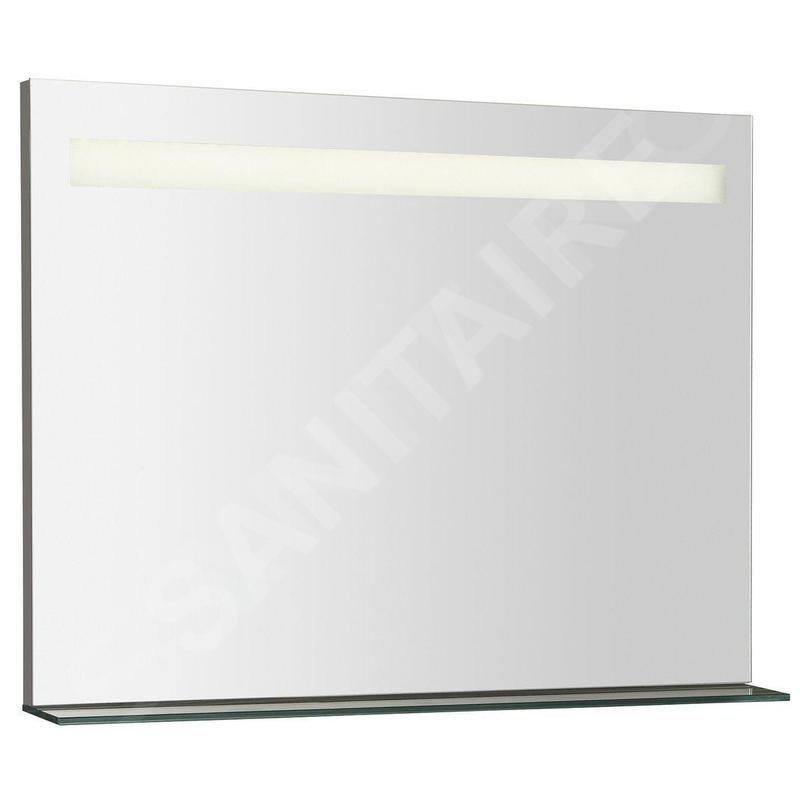 Sapho Breto - Miroir Breto 800x608 mm avec éclairage LED et étagère ...