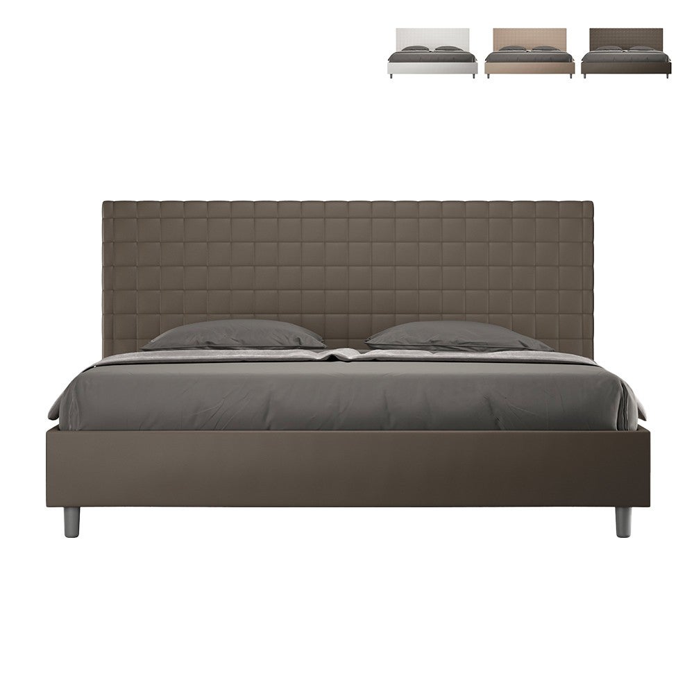 Lit double grand format 180x200 design avec coffre Sunny K - Marron ...