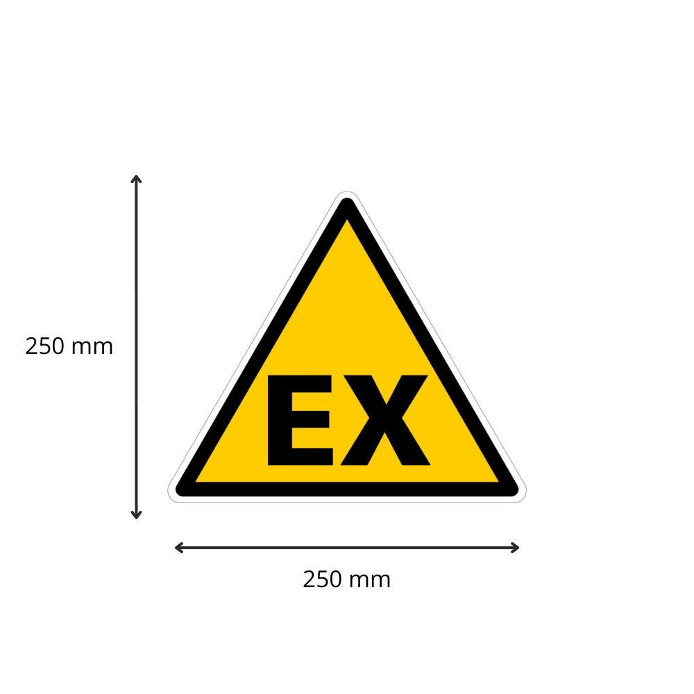 Panneau Danger EX Matières Explosives ATEX (C0004T) 250 x 250 mm ...