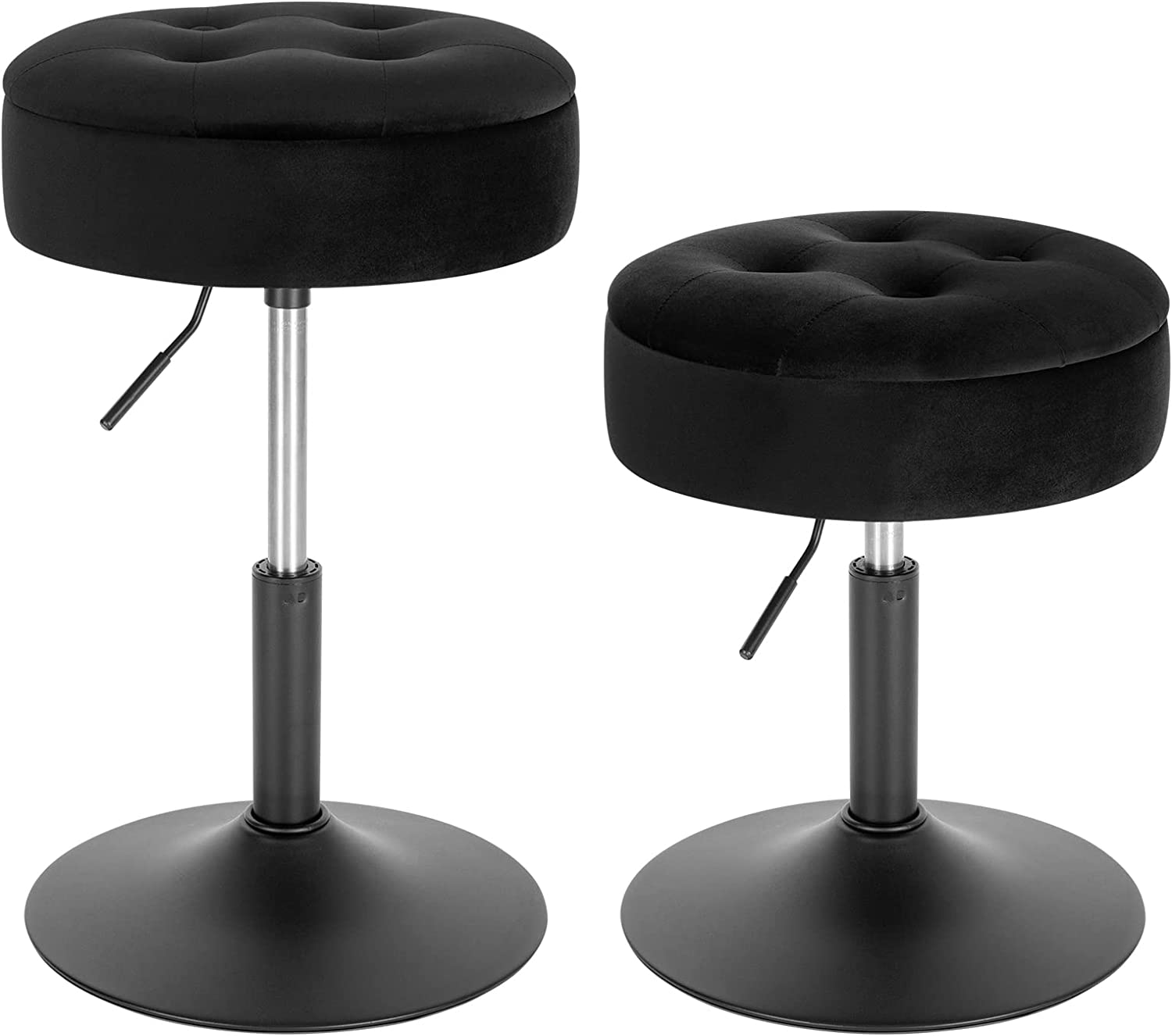 WOLTU 2x Tabouret de Bar Bas en Velours avec Espace de Rangement ...