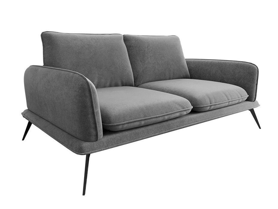 Canapé Evarveni 102, Gris, 182x110x83cm, Tissu, Pieds: Métal, Plastique ...