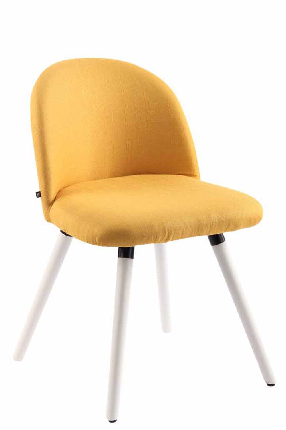 Silla de comedor Nelson tela blanca amarilla | Leroy Merlin