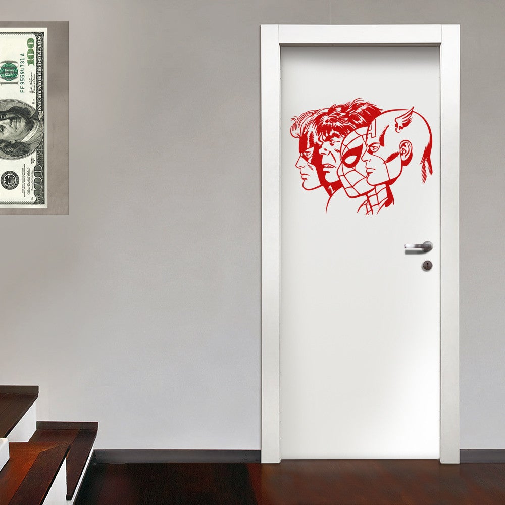 SUPER HÉROS - Sticker Mural Vinyle 55x65 Cm - Couleur ROUGE | Leroy Merlin