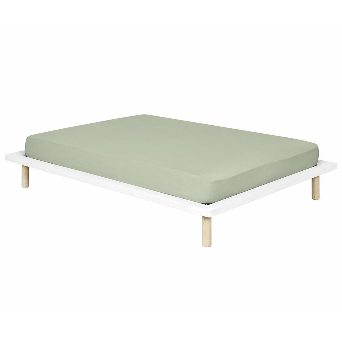 Pack lit avec matelas Maki Blanc 140x200 cm | Leroy Merlin