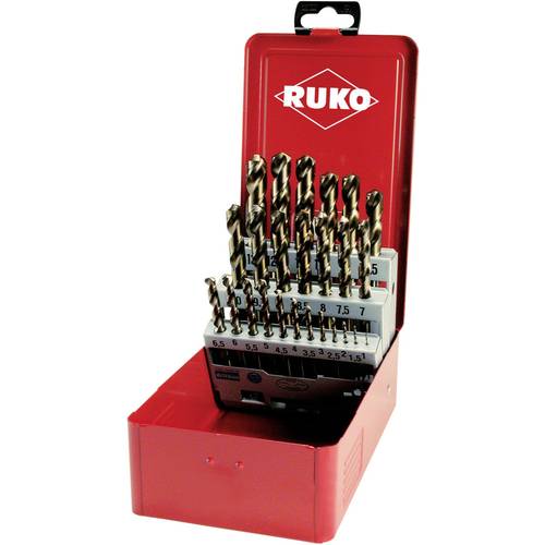 RUKO 215215 HSSE-Co 5 Jeu de forets pour le métal 25 pièces DIN 338 ...