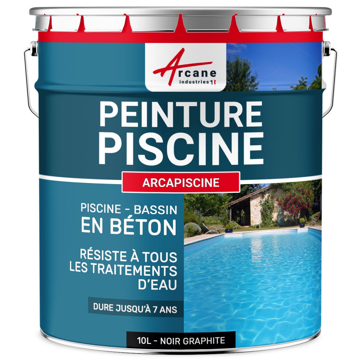 PEINTURE PISCINE BÉTON - 12 Couleurs - HAUTE RESISTANCE 7 ans ...