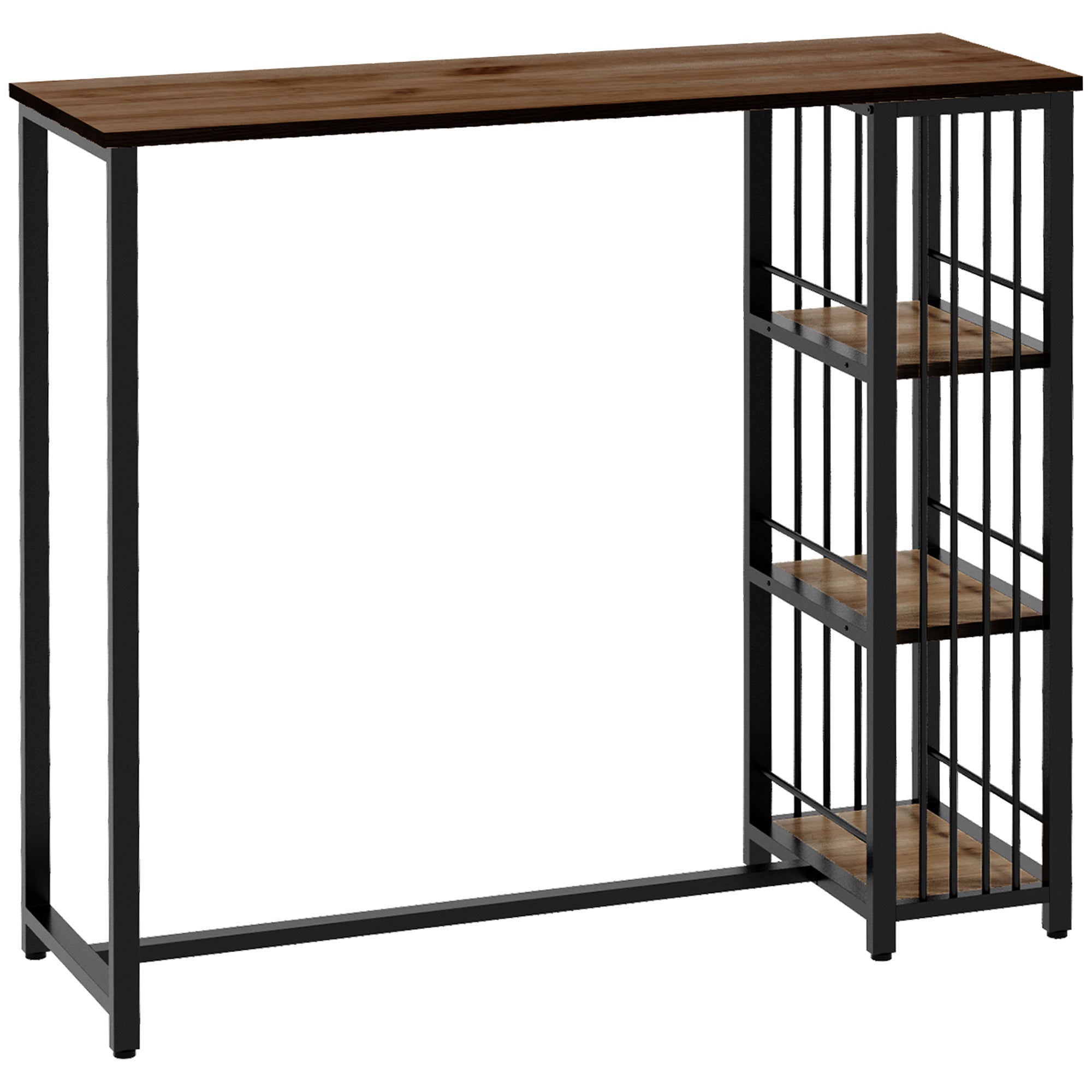 Table de bar, table haute, table de comptoir à 3 étagères, comptoir de ...