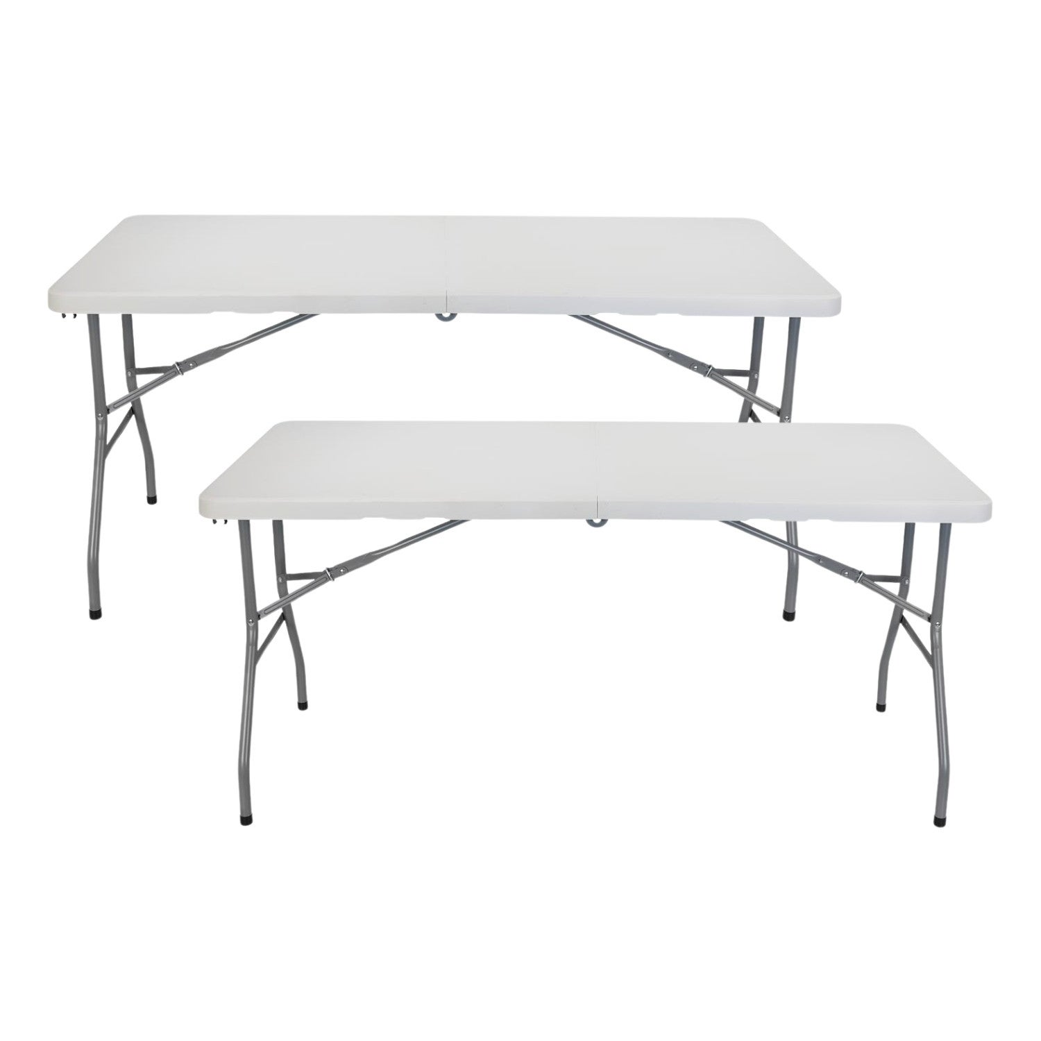 Pack 2 tables pliantes rectangulaires blanches pour traiteur 150x74cm ...