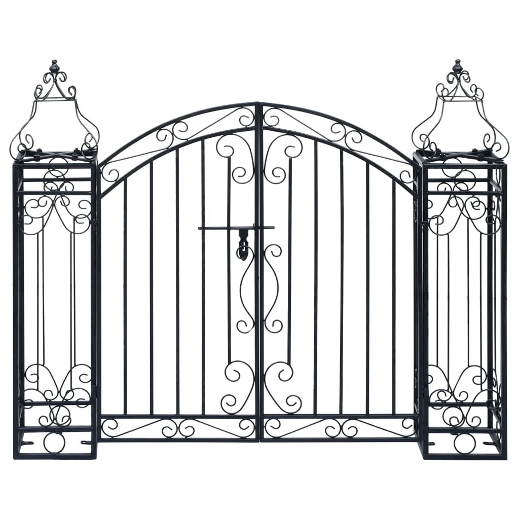 Portillon ornemental de jardin Fer forgé 122x20,5x100 cm | Leroy Merlin