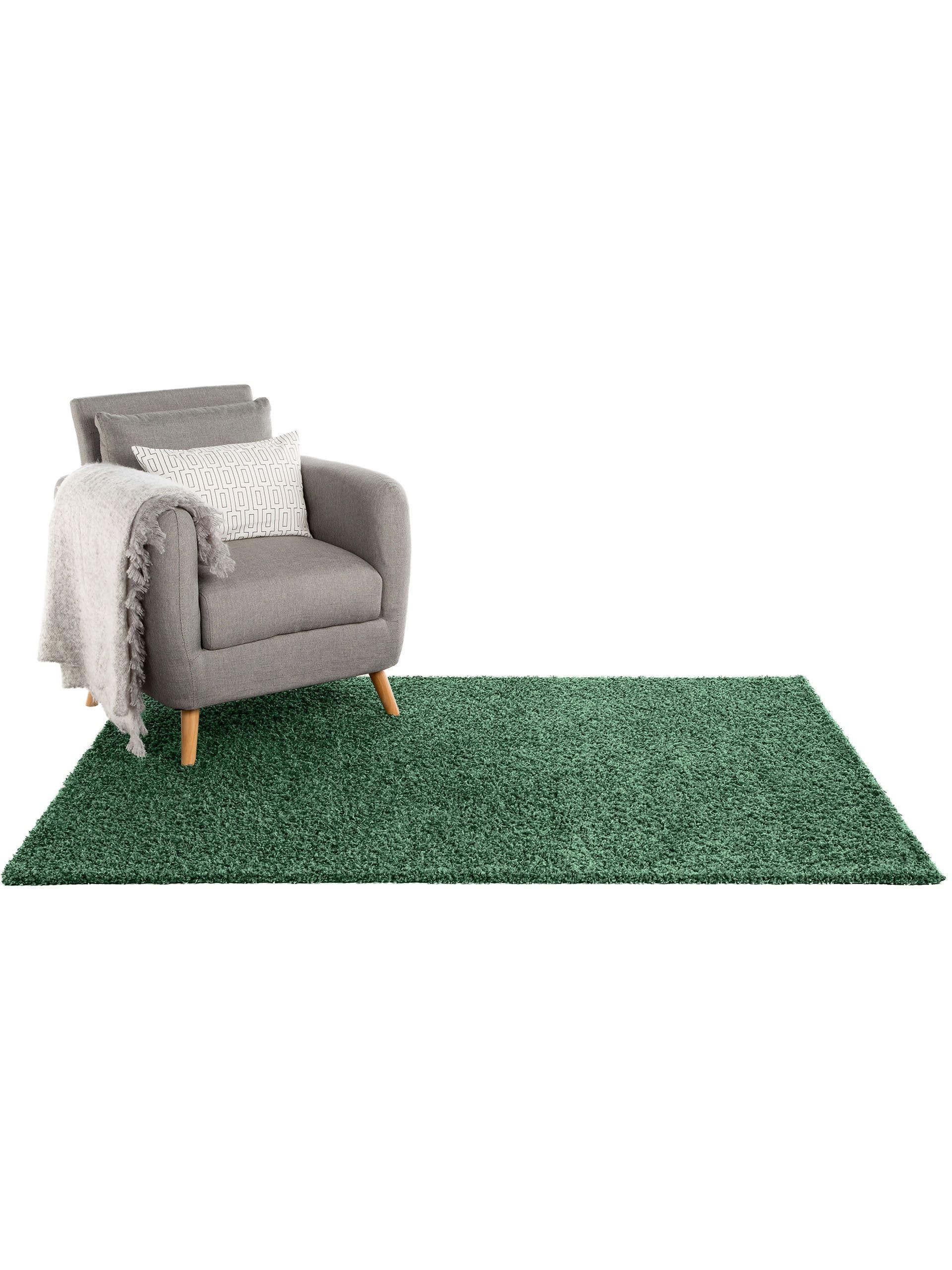 BENUTA - Tapis à poils longs vert 160x230 cm | Leroy Merlin