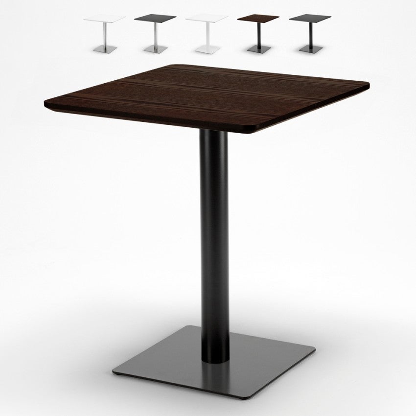 Table restaurant 60x60 carrée avec pied central pour bar bistrot Horeca ...