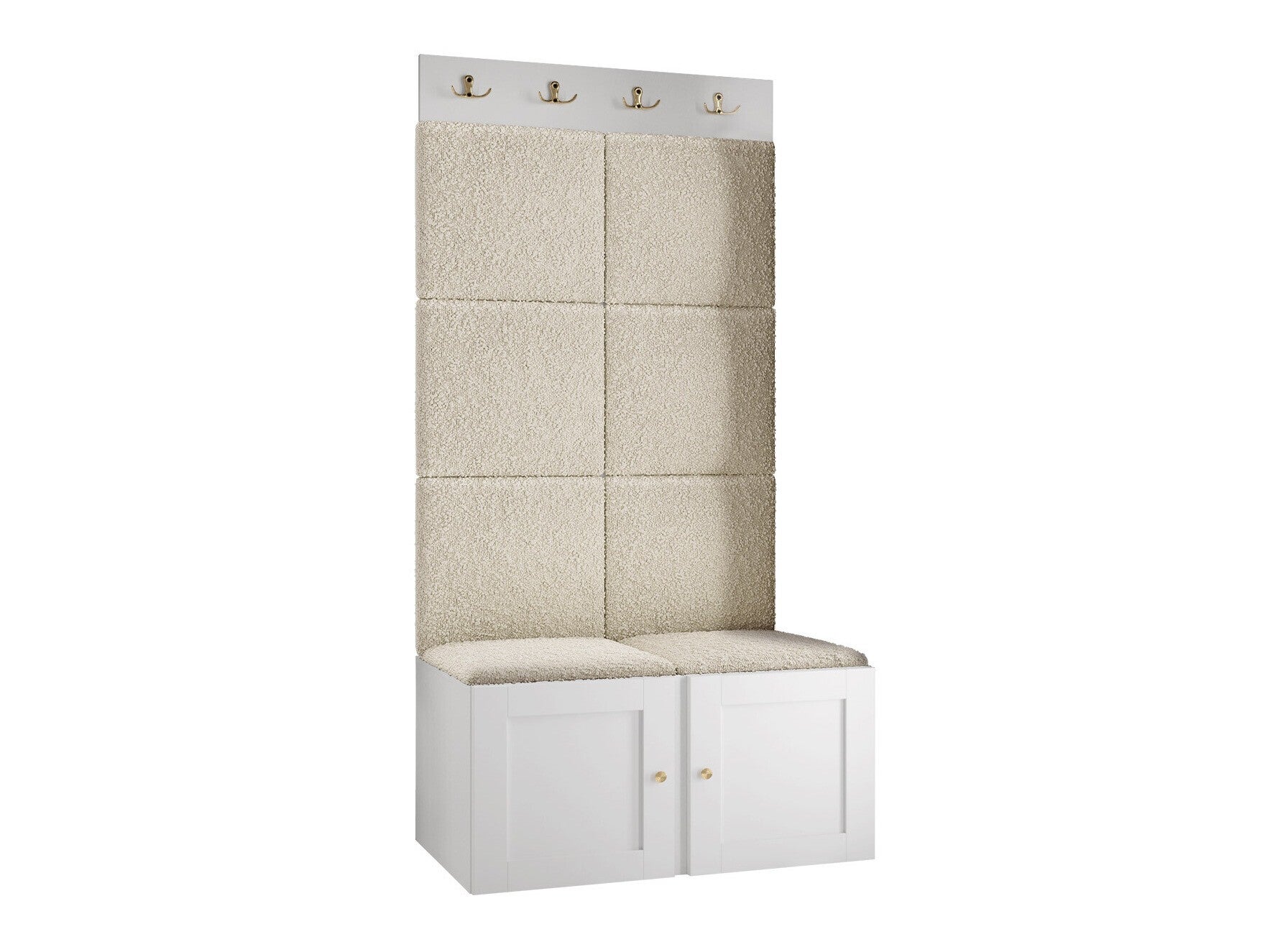 Conjunto de recibidor Hartford 375, 186x84x46cm, De color marrón claro ...