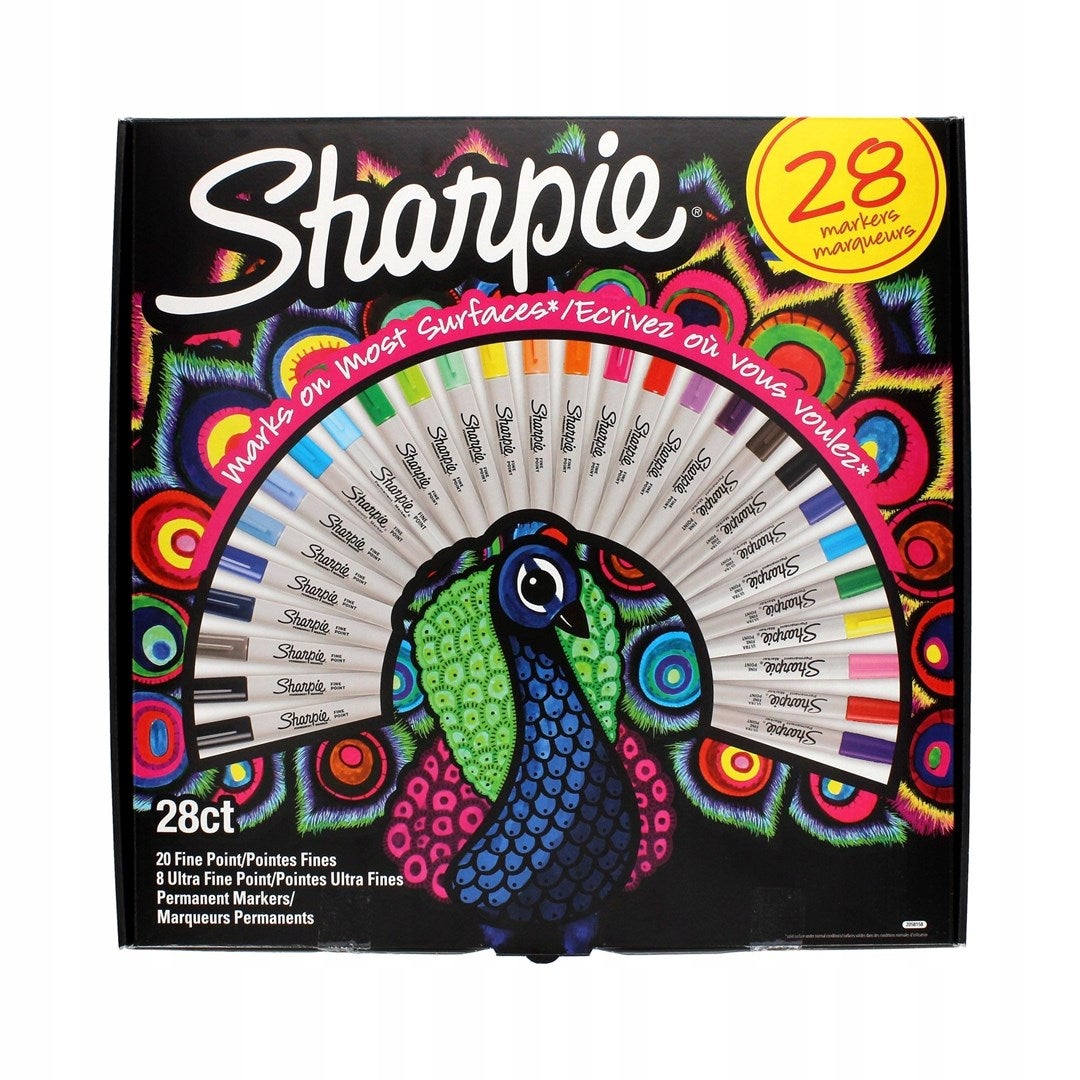 Set pennarelli indelebili Sharpie - 28 colori Pavone | Leroy Merlin