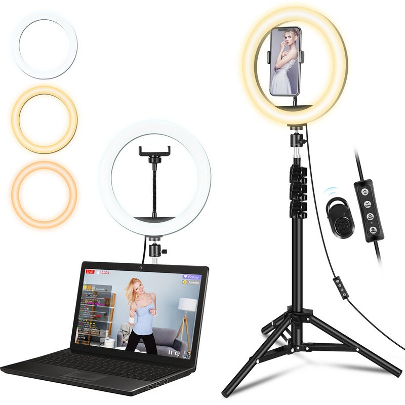 Ring Light Luce Selfie 10" Lampada Tik Tok con Telefono - LED Luce ad ...