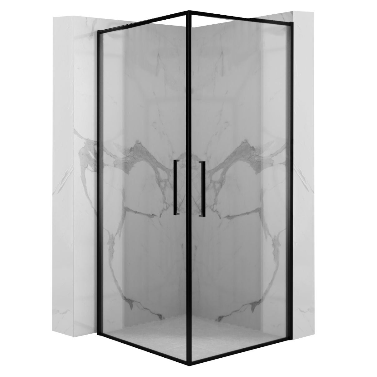 CABINE DE DOUCHE REA ABRA BLACK 90x90 | Leroy Merlin