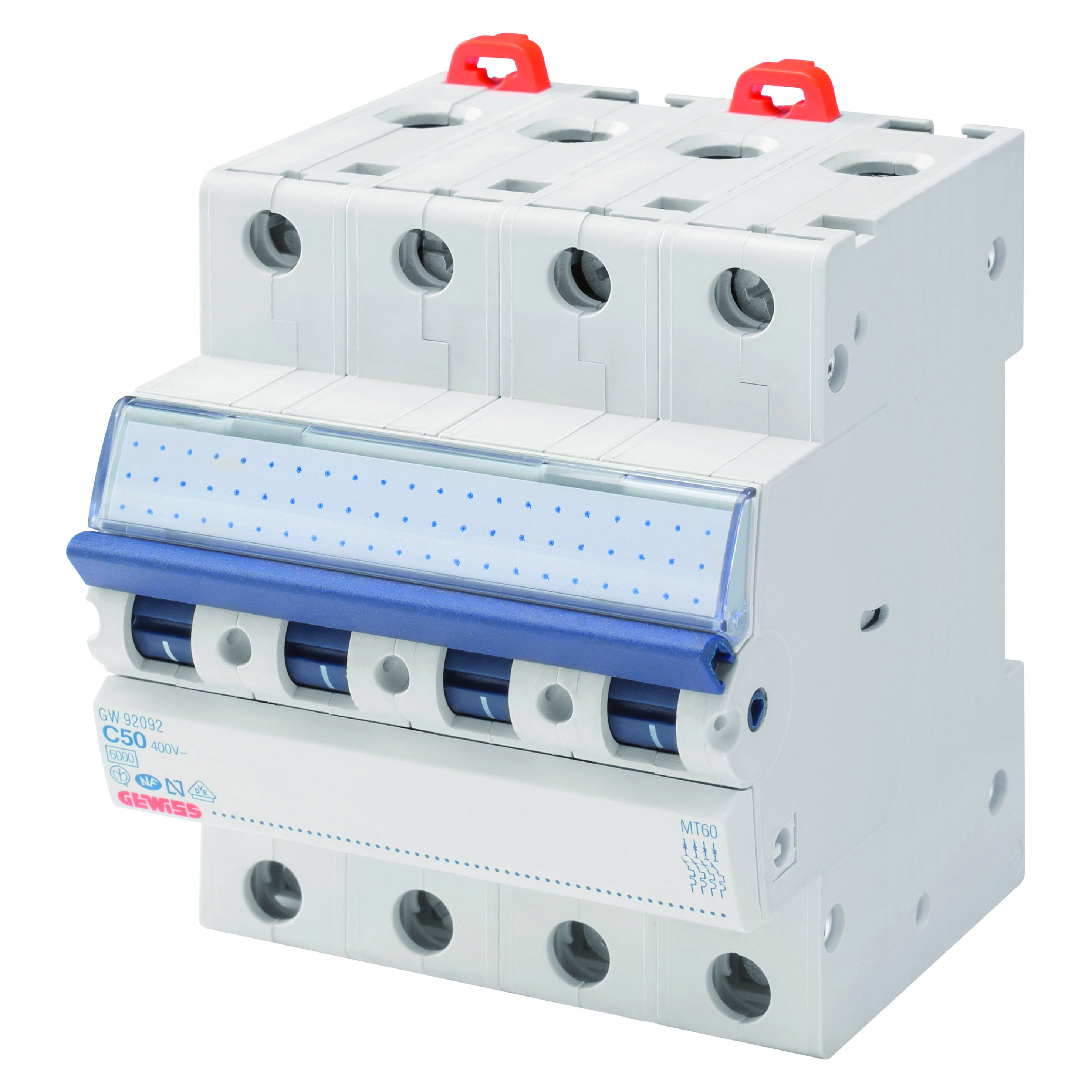 Disjoncteur magnéto-thermique MT45 – 4P C40 A – 4 modules - GEWISS ...