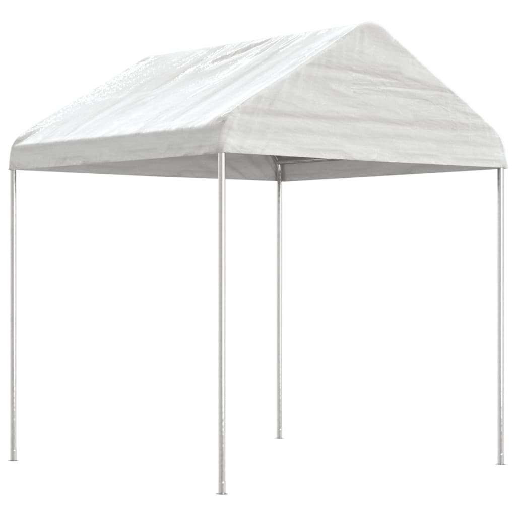 Gazebo avec toit en polyéthylène blanc 6,69x2,28x2,69 m | Leroy Merlin