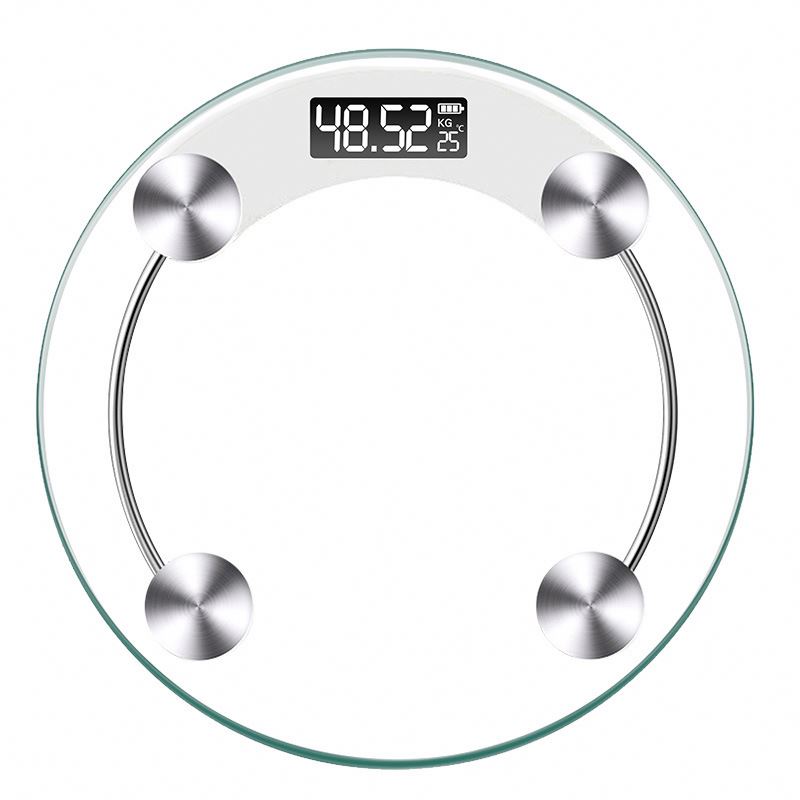 Balance pèse-personne numérique en verre avec portée de 180 kg et écran ...