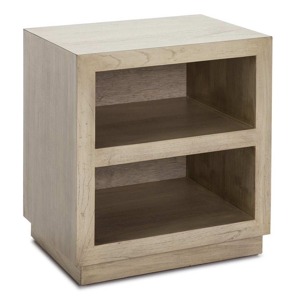 Table de chevet 2 niches bois massif clair Telo | Leroy Merlin