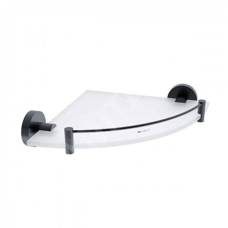 Nimco Unix - Tablette d'angle, verre dépoli/noir mat UNC 13091RBX-90 ...