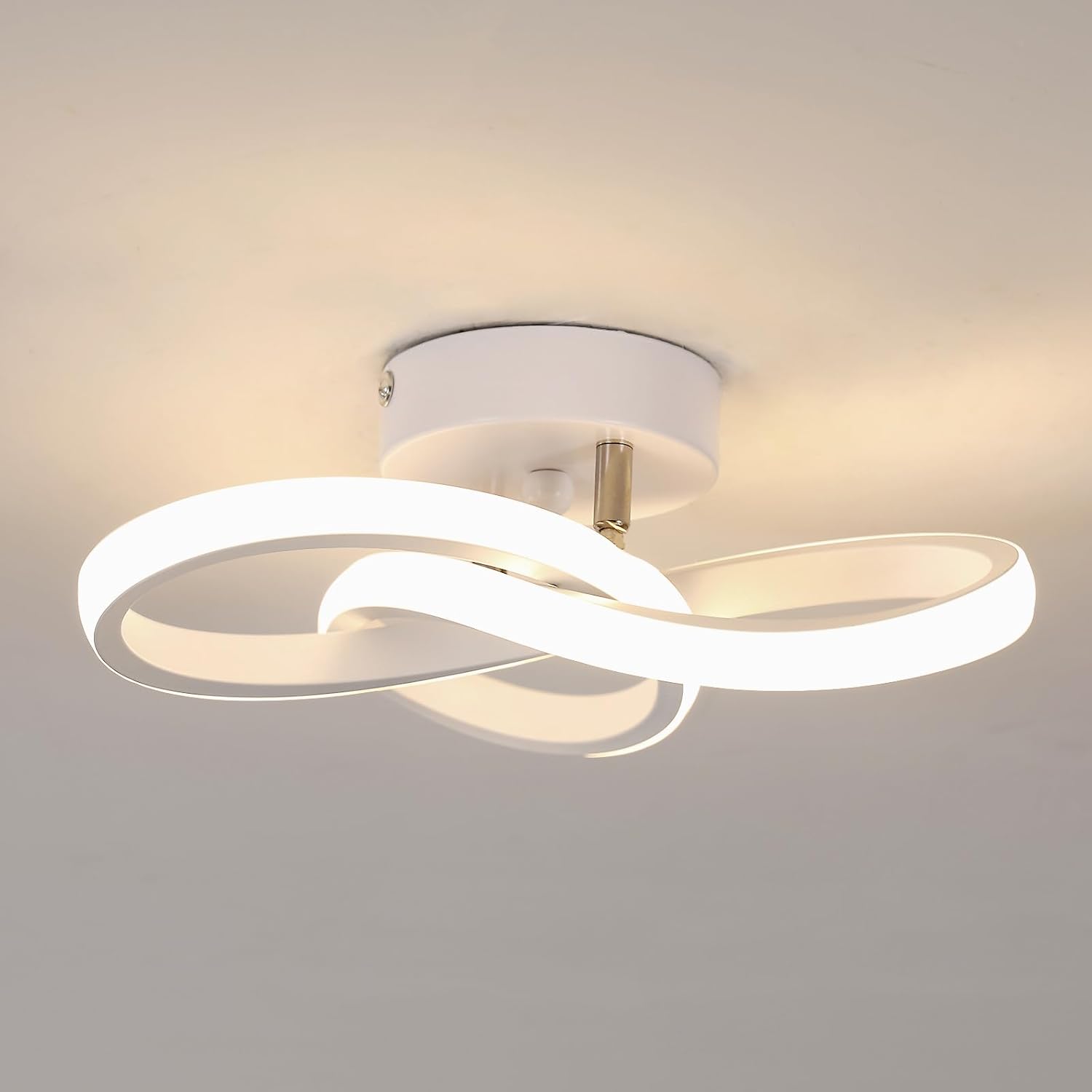 Moderno plafón LED, diseño curvo 22 W, 2475 lm, ideal para pasillo ...
