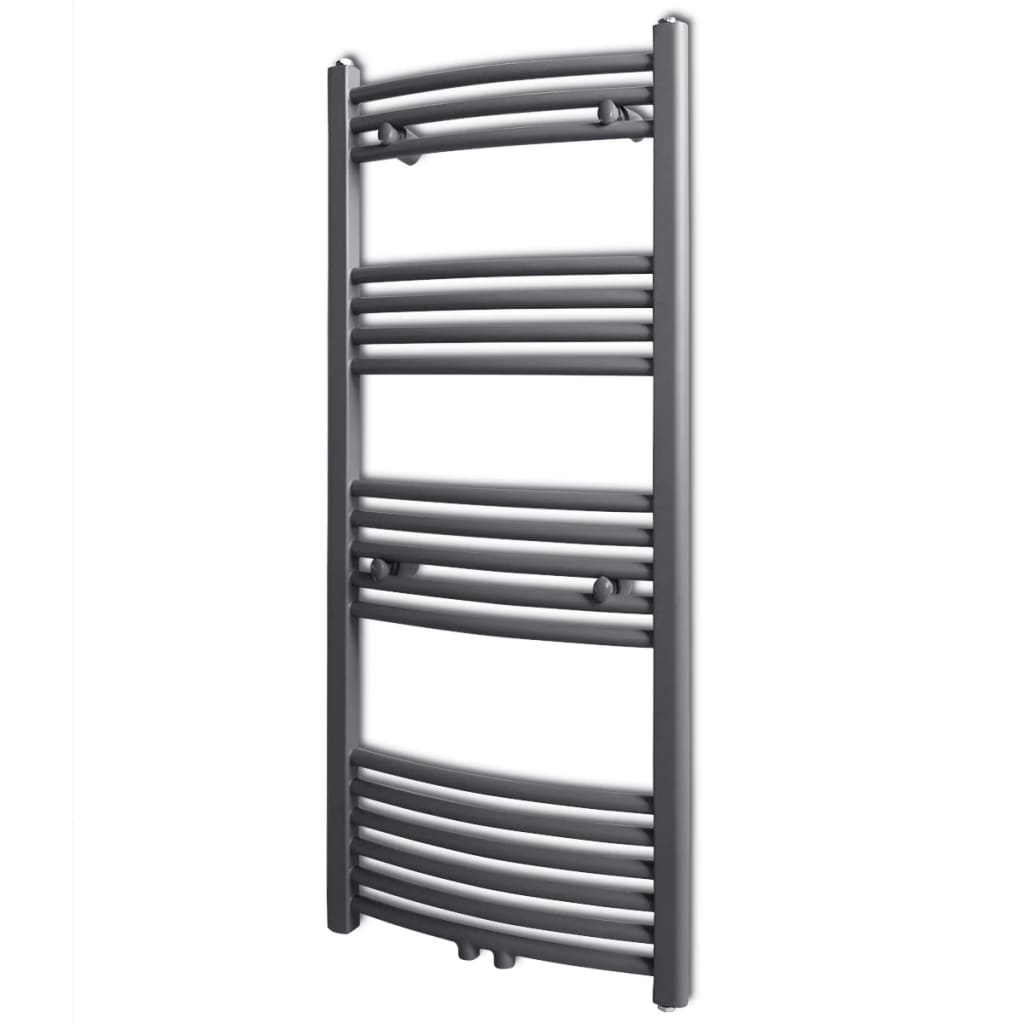 Secador de toallas de agua caliente con rieles curvos grises 500 x 1160 ...