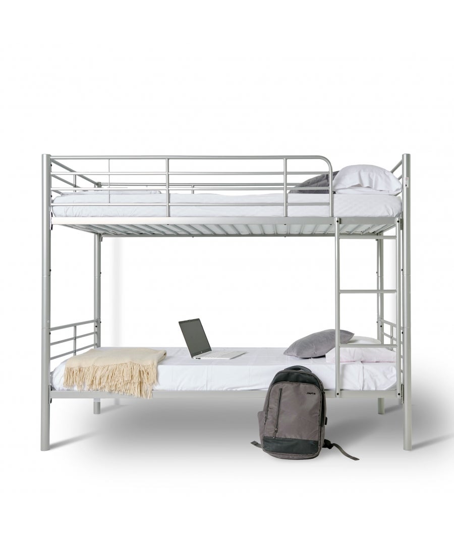 LITERA METÁLICA TWINS CON COLCHONES - Plata - 209 x 97 x 160 cm | Leroy ...