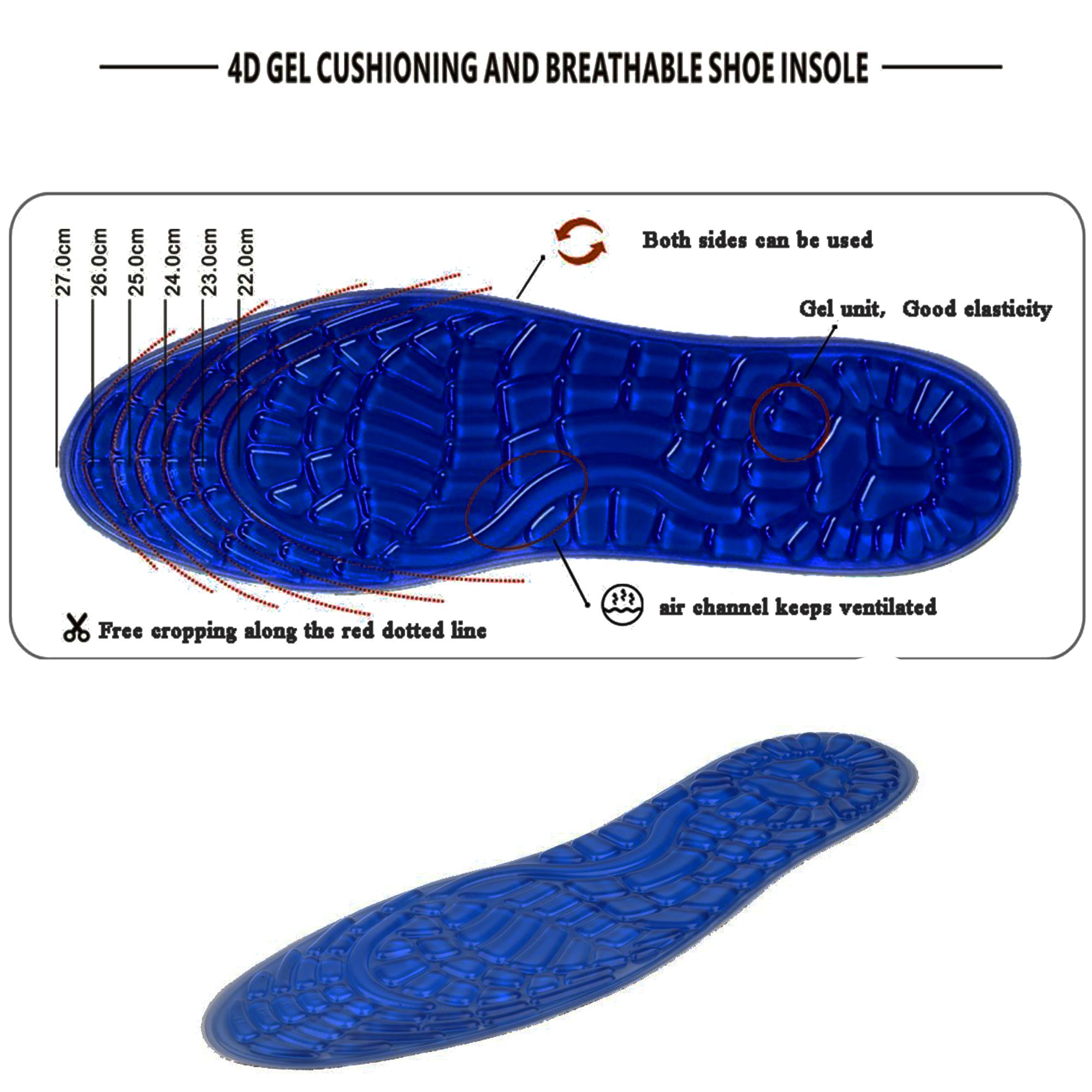 Solette in gel FISHTEC taglie 41 48 Assorbimento degli urti Riduzione ...