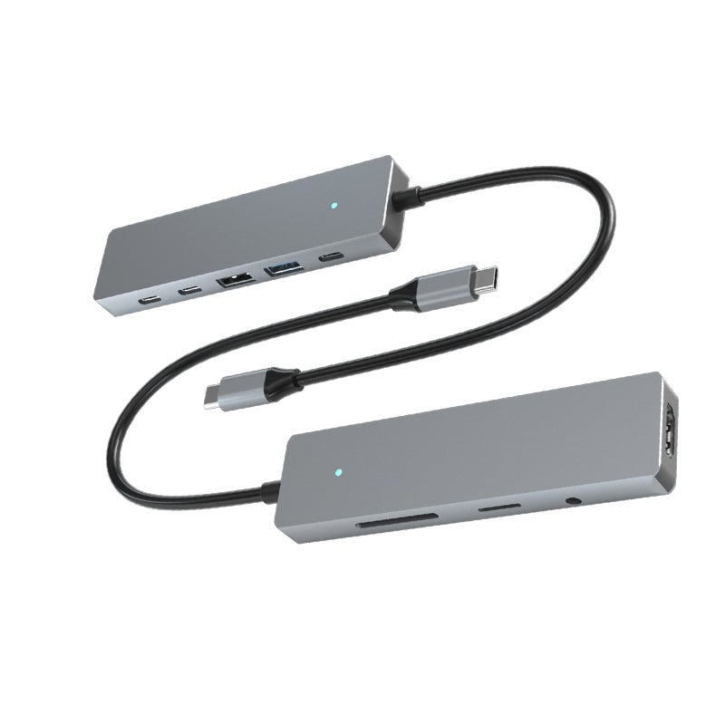 Concentrador USB-C 9 en 1 con HDMI, carga PD y lector de tarjetas SD/TF ...