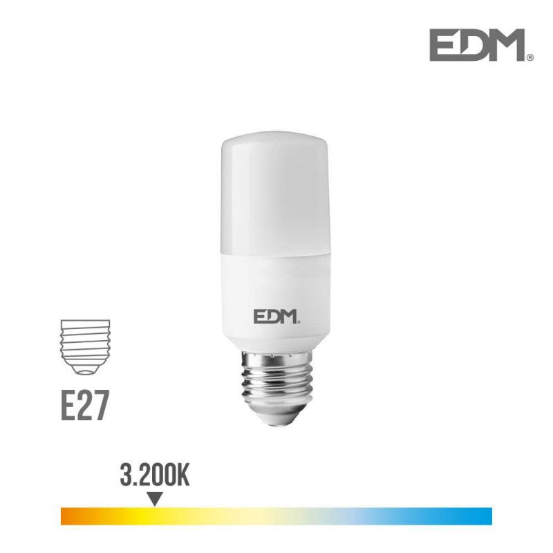 Bombilla LED EDM Tubular E27 10W 1100lm 3200K Luz Cálida Ø4x10,7cm | Leroy Merlin