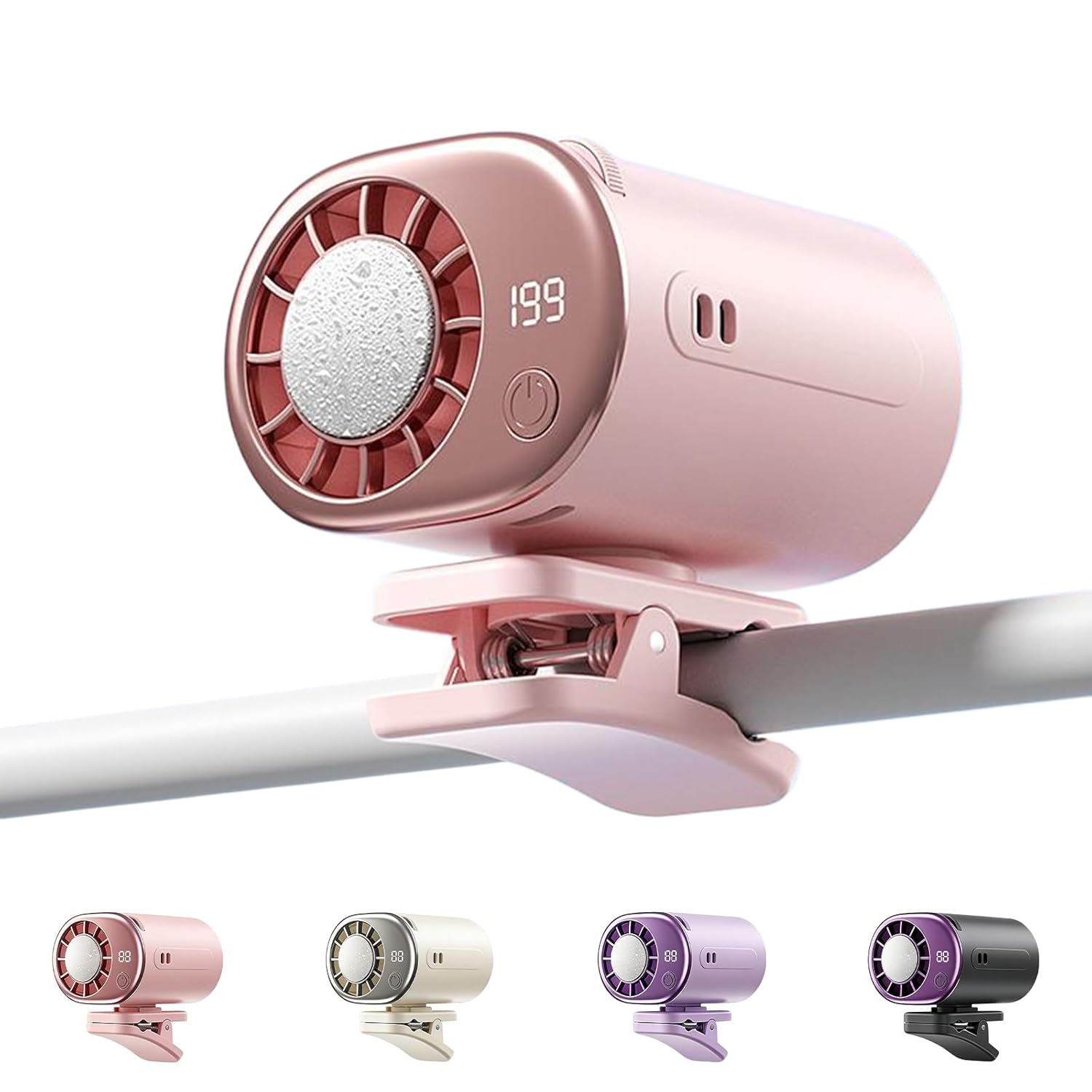 Ventilateur de Voiture à Clip avec Écran LED, Mini Climatiseur Portable ...