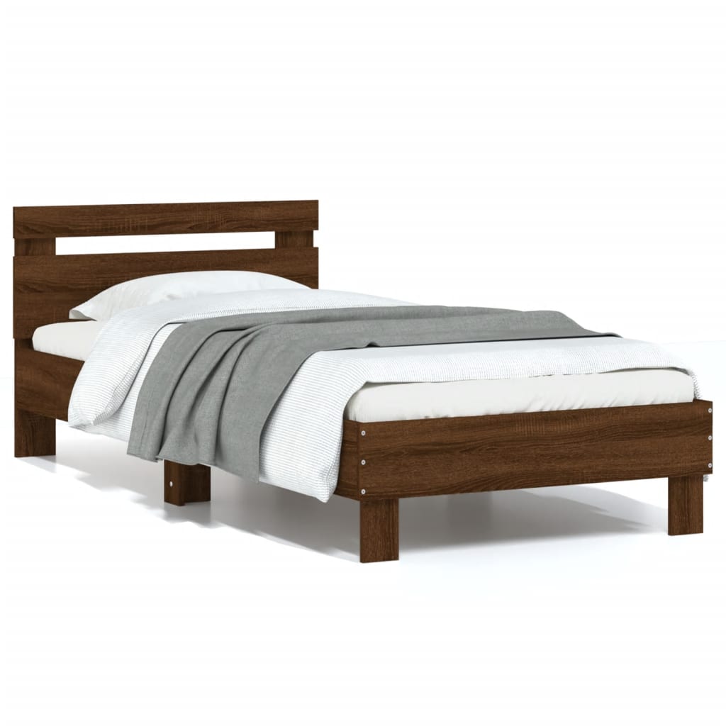 Cama individual | Cama para adultos | Cama con cabecero madera de ...