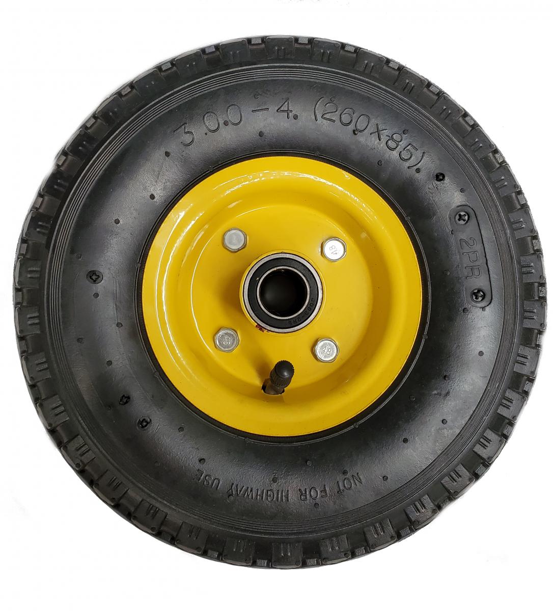 Roue de Chariot / Diable gonflable 3.00-4 (260x85) 160Kg Ø 20mm | Leroy ...