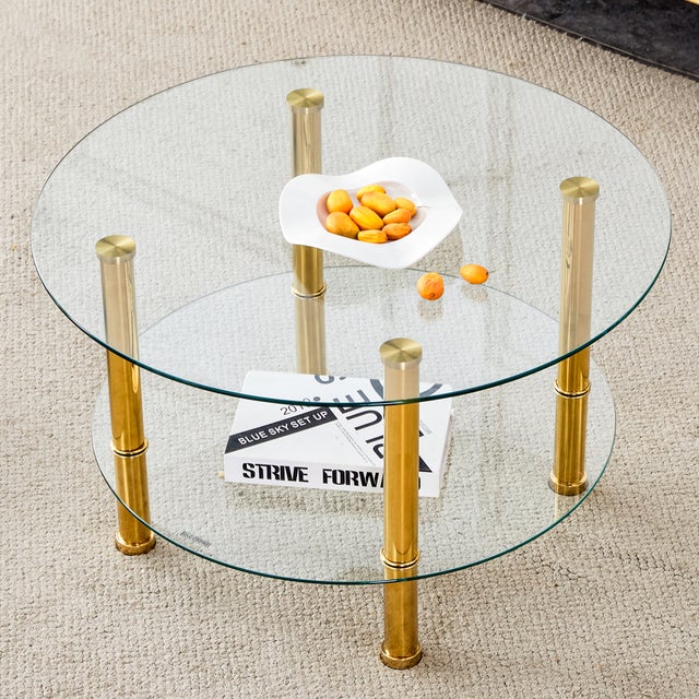 Table basse verre et métal doré au meilleur prix | Leroy Merlin