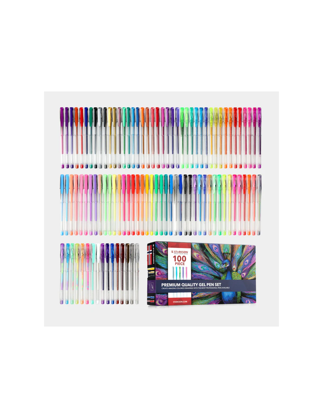 SET 100 Bolígrafos de Gel y Purpurina Starkson | Leroy Merlin