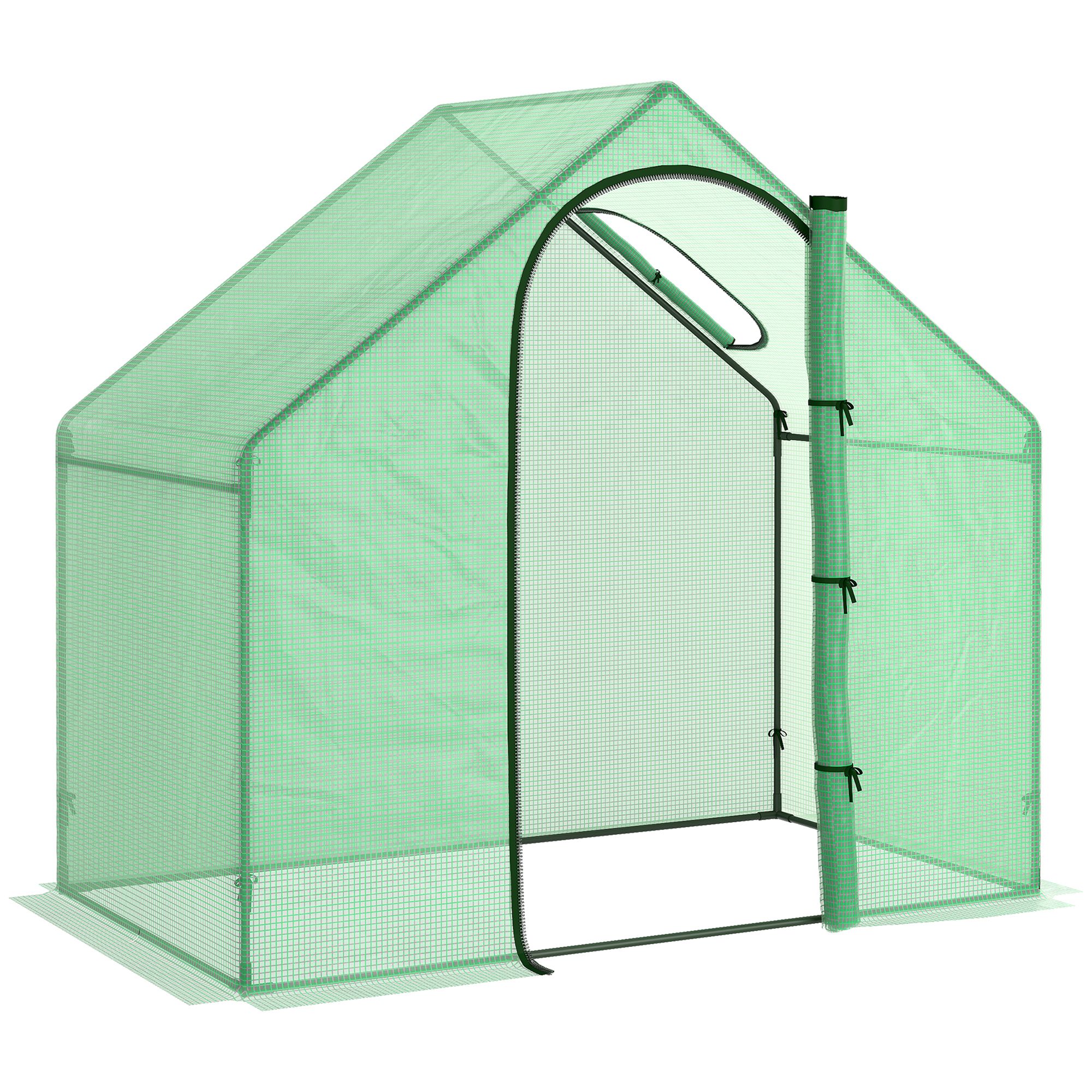 Serre de jardin PE, serre de balcon, bâche renforcée, porte zippée ...