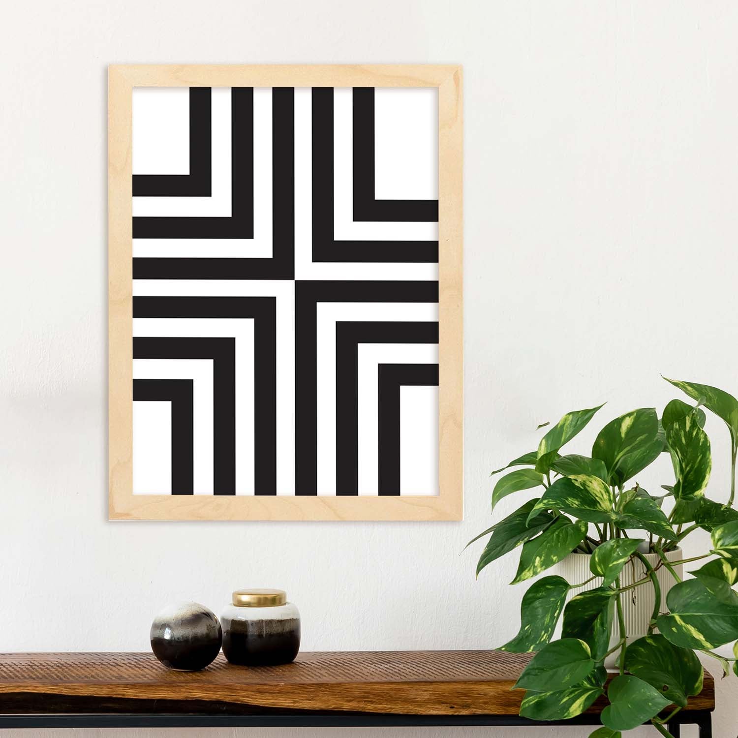 Poster Con Dibujo De Geometria Colorida. Lamina Cruz, Ilustrada Con Con ...