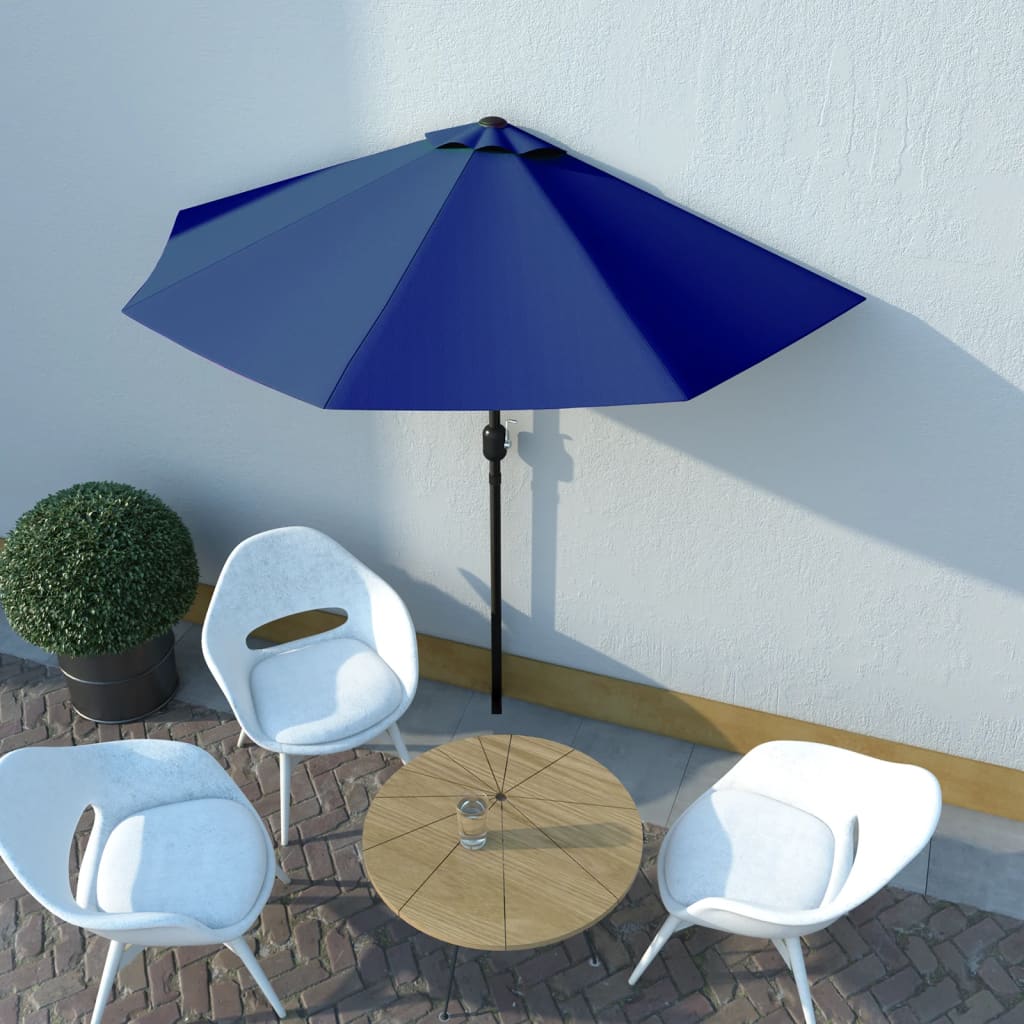 Maison Exclusive - Parasol de balcon avec mât en aluminium Bleu ...