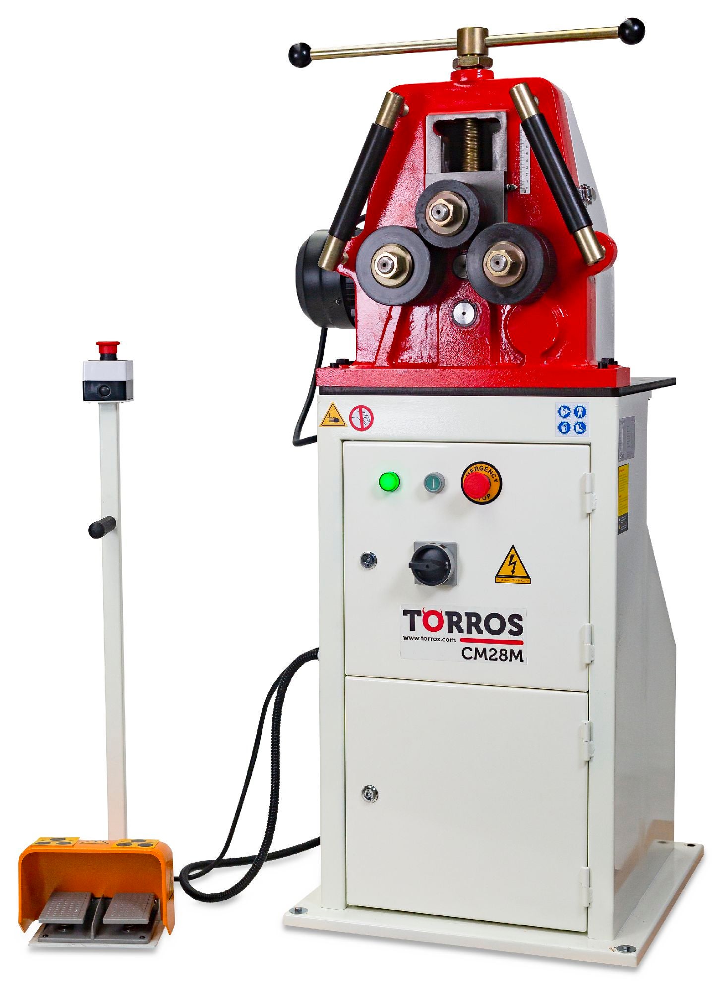 Cintreuse à 3 galets électrique avec 2 galets motorisés positionnement ...