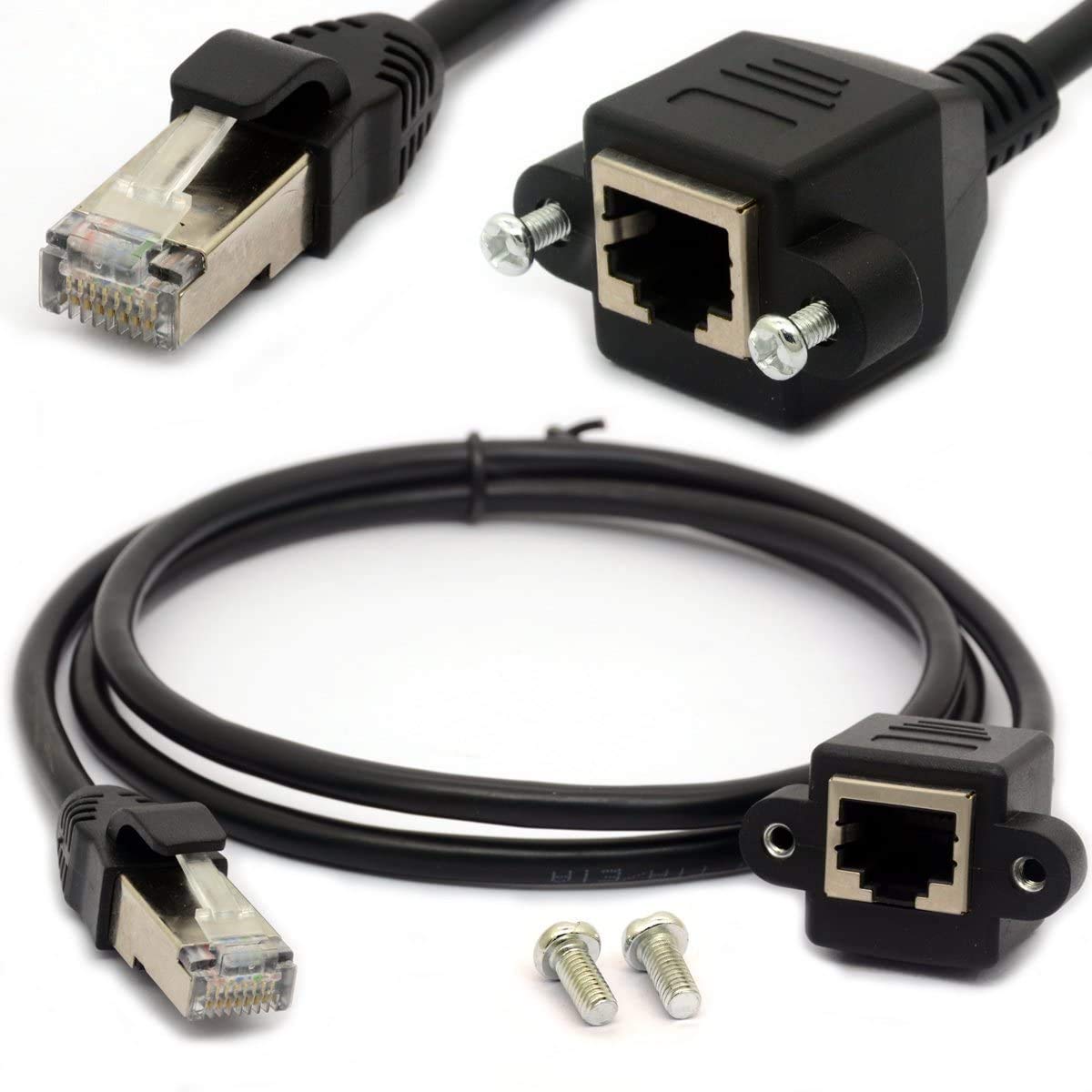Cable Ethernet RJ45 de 1.5m – Macho a Hembra, Cat 5E/6, Extensión LAN ...
